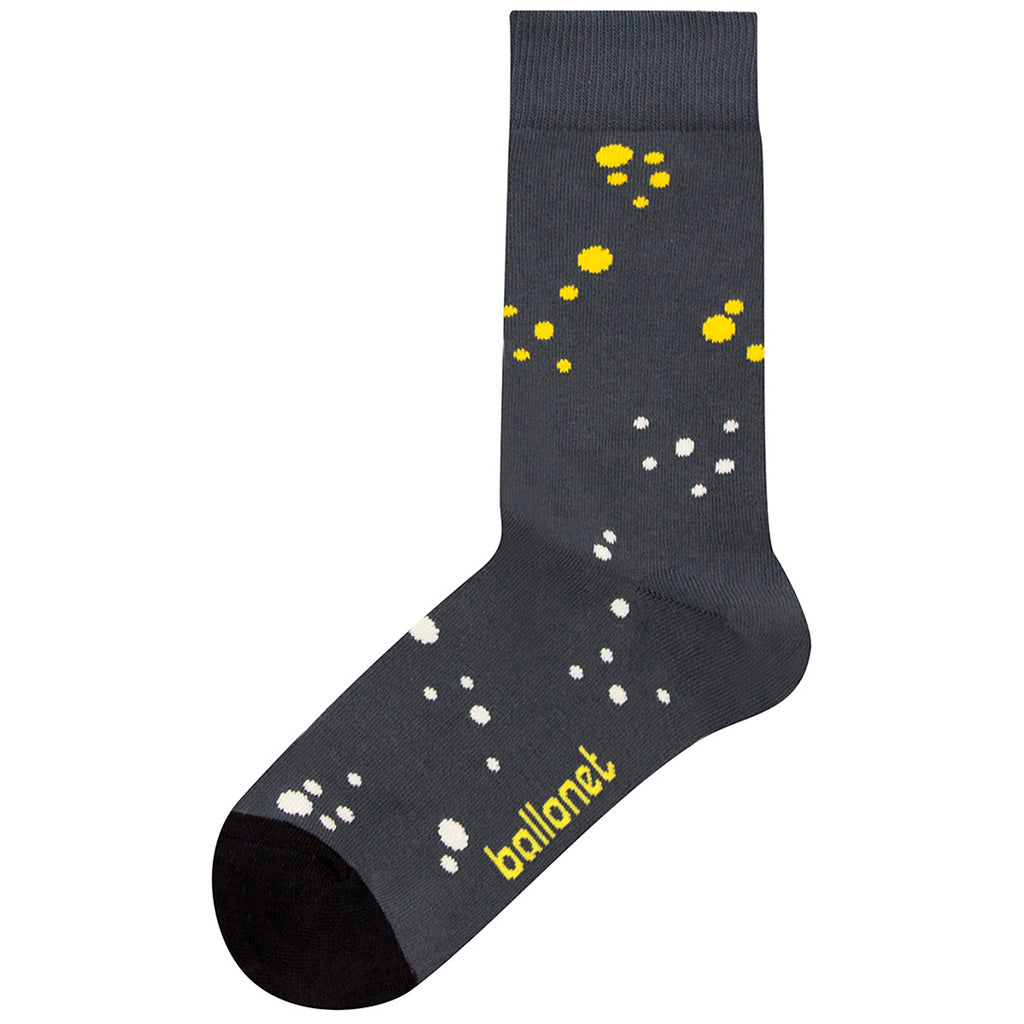 Ballonet Socks Women's Men's Grey Crew Socks with Bubbles